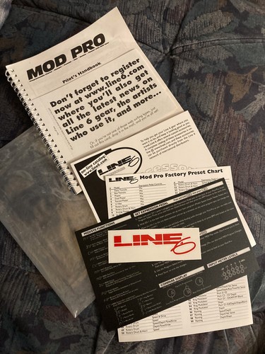 LINE 6 MOD PRO Original Owners Manual / User Manual from 2001 + Sticker ...