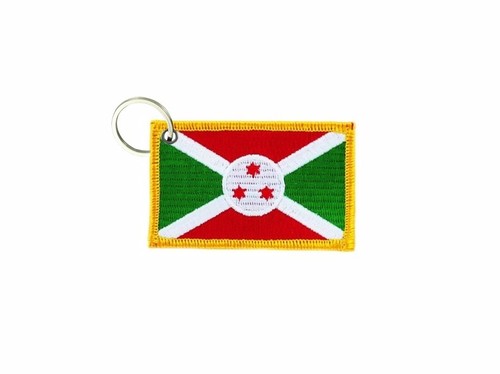Keychain keyring embroidered embroidery patch double sided flag burundi | eBay
