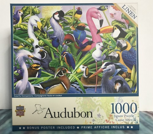 Audubon Colorful Companions 1000 Piece Jigsaw Puzzle BONUS POSTER ...