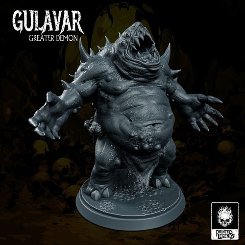 Unpainted Gulavar: Demon of Sloth & Gluttony - 3D Printable Model | eBay