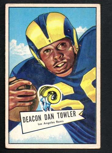 1952 Bowman Large Football Card #120 Dan Towler-Los Angeles Rams Vg Ex ...
