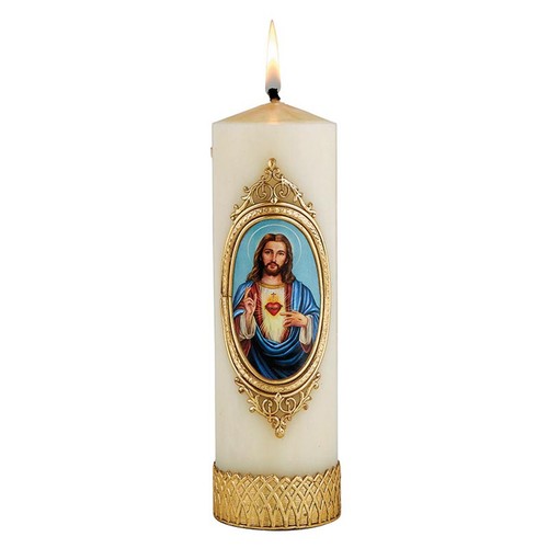 Devotional Candle Sacred Heart Will and Baumer Candles Decor 4-3/4 In ...