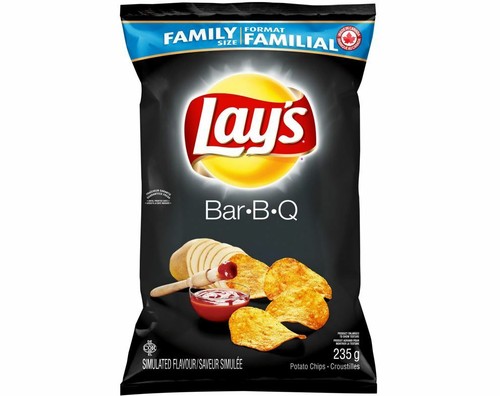 Lays BAR-B-Q Barbeque Chips Large Family Size 235g From Canada Fresh ...