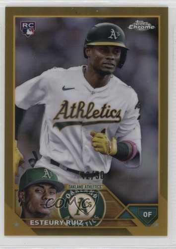 2023 Topps Chrome Gold Refractor /50 Esteury Ruiz #99 Rookie RC | eBay
