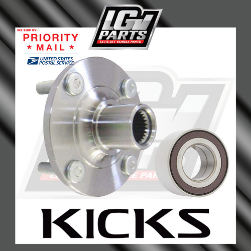 NEW FRONT HUB AND WHEEL BEARING SET FOR 2018-2024 KICKS 20-24 NISSAN ...