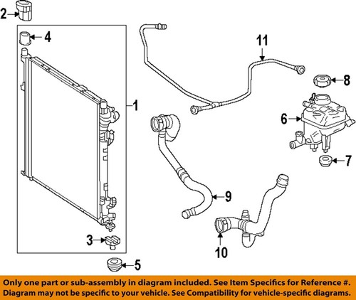 MERCEDES OEM 13-16 GL550 4.6L-V8 Radiator-Overflow Hose 1665001091 | eBay