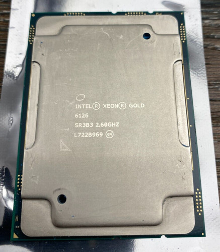 Intel Xeon Gold 6126 SR3B3 2.6GHz 12MB 19.25MB Socket 3647 125W CPU ...