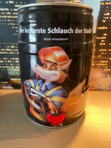 Fox Füchschen Fuchschen fire man fox empty beer mini keg can gallon 5 ...