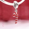 CANDY CANE Genuine PANDORA Red Enamel CHRISTMAS Dangle Charm 791193EN09 ...