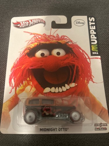 Hot Wheels Disney MUPPETS Midnight Otto Animal Pop Culture Redline Real ...