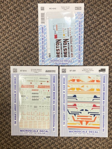 Lot MicroScale decals 87-814 MC-4242 87-281 Trucking Trailers ...