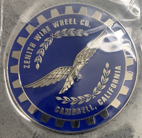 Zenith Wire Wheel Thin Metal Chips Emblems Set Of 4 Size 2.5” Blue ...