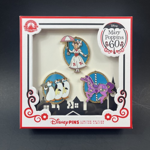 Disney Mary Poppins 60th Anniversary Pin Limited Edition Set of 3 NIB ...