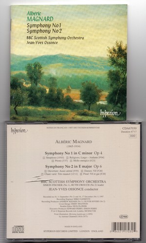 Alberic Magnard - Symphonies Nos. 1 & 2, Jean-Yves Ossonce, Hyperion CD ...