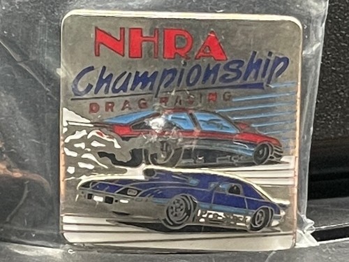 VRHTF VTG NHRA COOL "NHRA CHAMPIONSHIP DRAG RACING" HAT PIN 1.25" X 1. ...