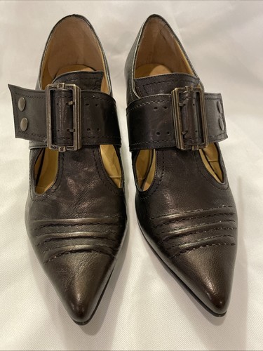 John Fluevog Pilgrim Buckled Victorian Women’s Shoes Loafer Sz 9 TRUTHs ...