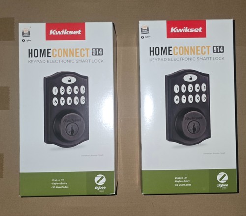 Set Of 2 Kwikset SmartCode 914 Touchpad Electronic Deadbolt Smart Lock ...