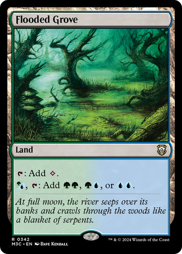 Flooded Grove #342 NM Near Mint M3C Modern Horizons 3 Commander Magic ...