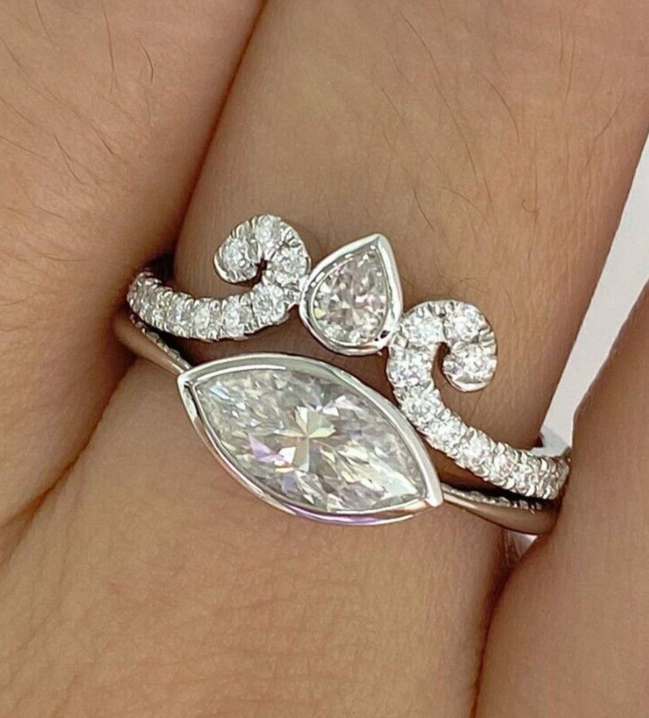 Anillos De Boda Apilables únicos Anill