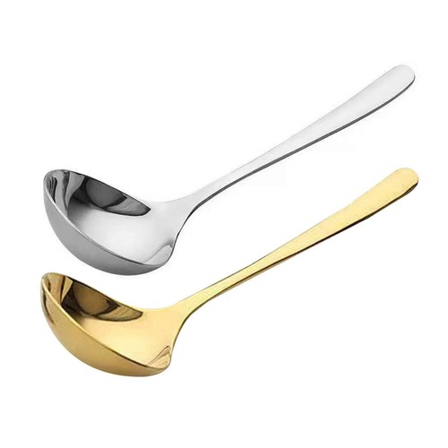 Stainless Steel Soup Spoon With Long Handle Set Kitchen Large Soup ...