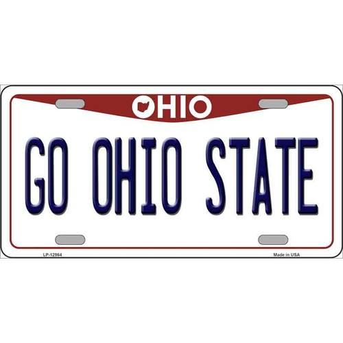 Go Ohio State Novelty Metal License Plate Tag LP-12964 | eBay