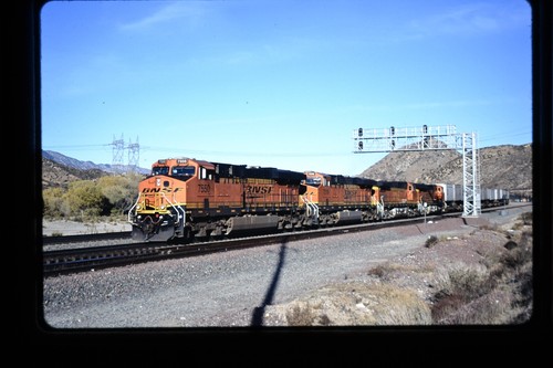 Railroad Slide - BNSF #7550 Locomotive Cajon Pass MP63 California 2009 Train | eBay