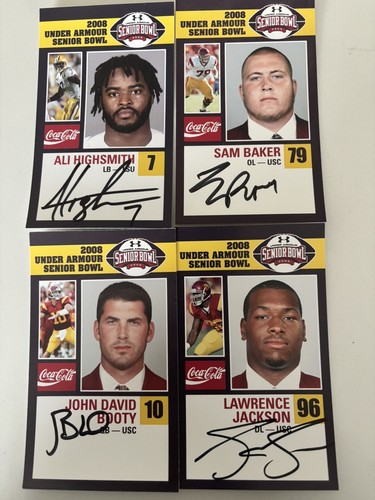 Sam Baker USC Trojans Signed 2008 SENIOR BOWL CARD COA | eBay
