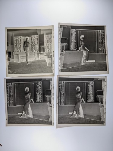 KFM18-1115 SEXY FERNANDA MONTEL DAMAGED LOT OF (4) 2 1/4" ORIG. NEGS ...