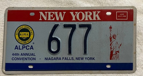 LICENSE PLATES COLLECTOR ALPCA NEW YORK 677 | eBay