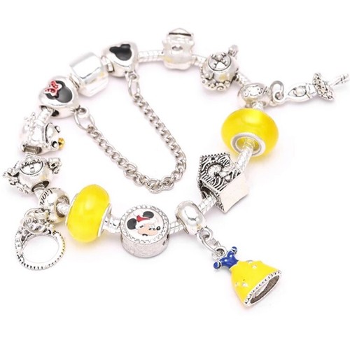 Princess And The Frog Minnie Mouse And Mickey Mouse Charm Bracelet | eBay