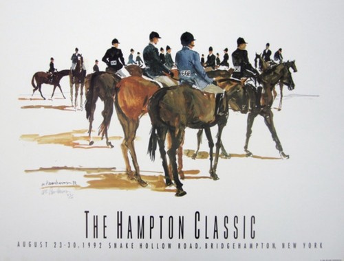 Hampton Classic Horse Show Poster 1992 Michael Mickey Paraskevas RARE ...