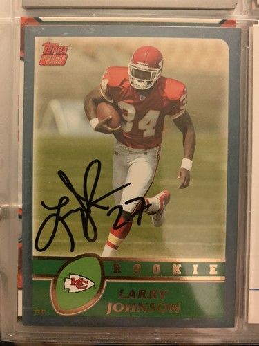 Larry Johnson autographed Topps rookie football card | eBay