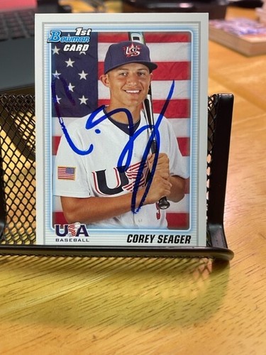 Corey Seager Autographed Signed 2010 1st Bowman Card USA Texas Rangers ...