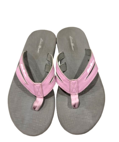 Eddie Bauer Break Point Women’s Pink Flip Flop Leather Open Toe Casual ...