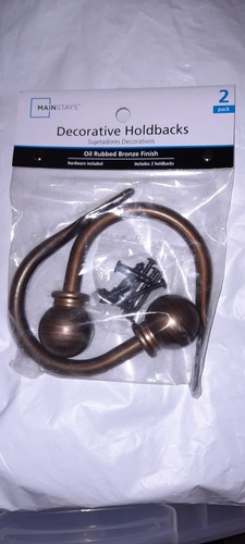 Main Stays Home Decorative Curtain Hold backs New Set Of 2 Bronze Metal ...