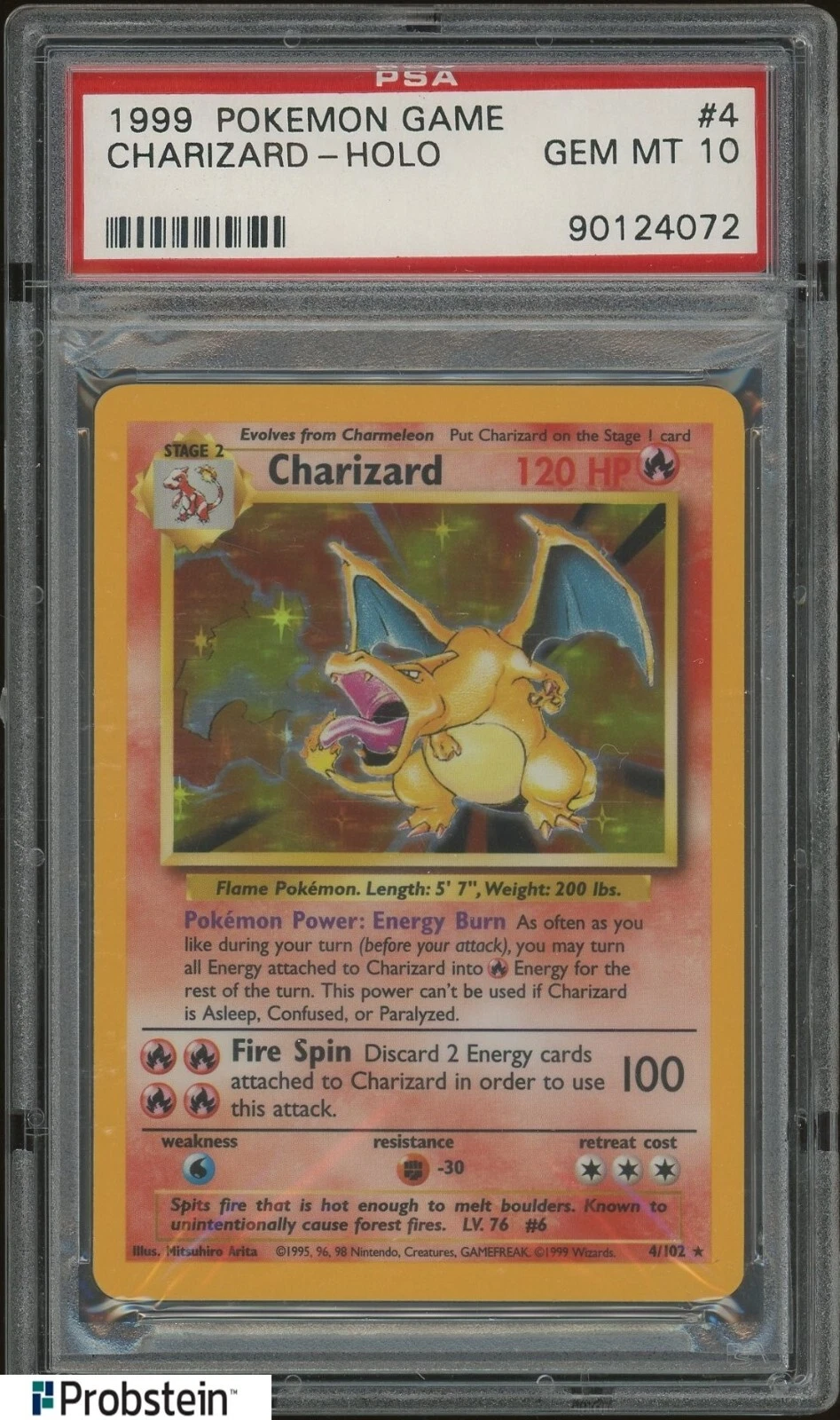 Charizard 1999 Pokemon Game #4 Unlimited Holo Price Guide - Sports Card ...