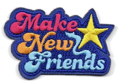 MAKE NEW FRIENDS Iron On Patch Girly Things | eBay
