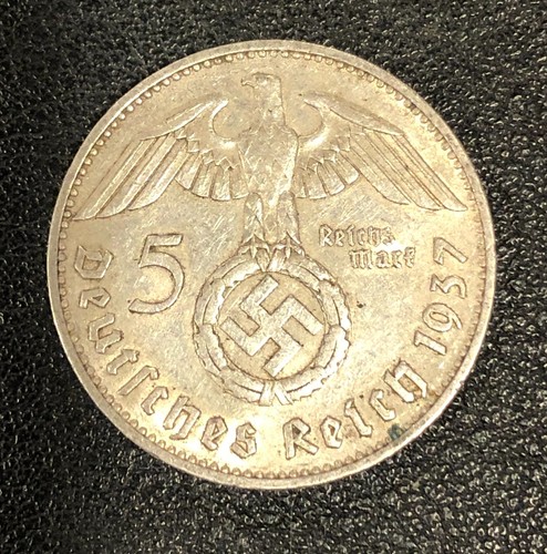 1937 F Germany German 5 Five MARK SILVER WW2 War Time World Coin | eBay
