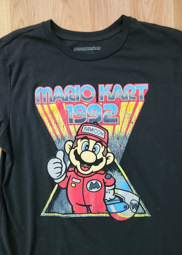 Mario Kart Nintendo T-Shirt Mens XL Short Sleeve Super Mario 1992 ...