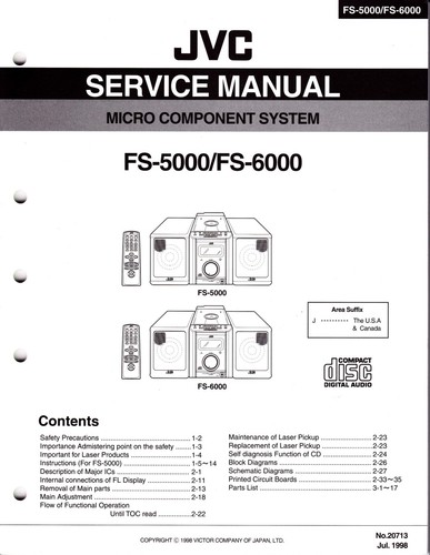 Original JVC FS-5000/FS-6000 Service Manual | eBay