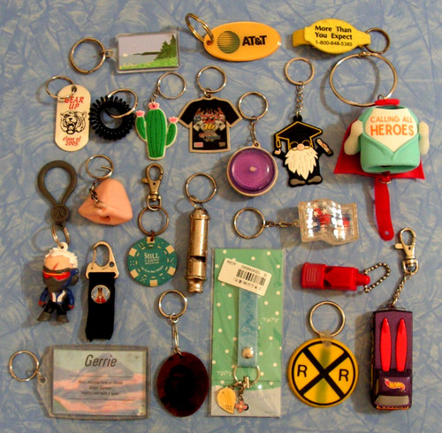 Lot of 22 Different Vintage to New Keychains Key Ring Collection | eBay