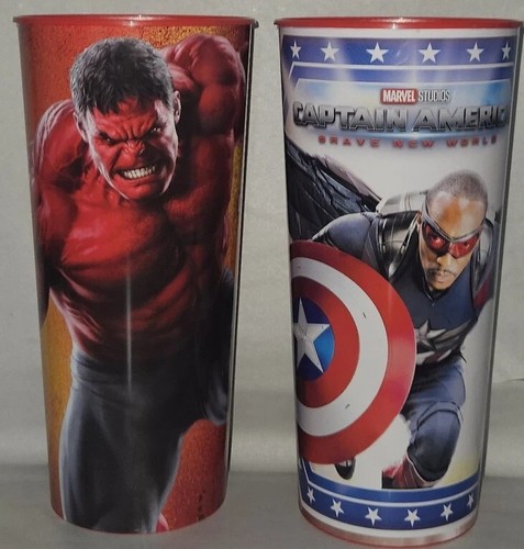 Captain America Brave New World Red Hulk + Cap Cup Set 44 oz Cinemark ...