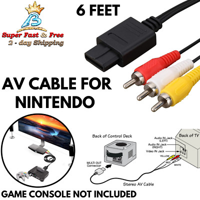 Composite/RCA Nintendo GameCube AV Cables for sale | eBay