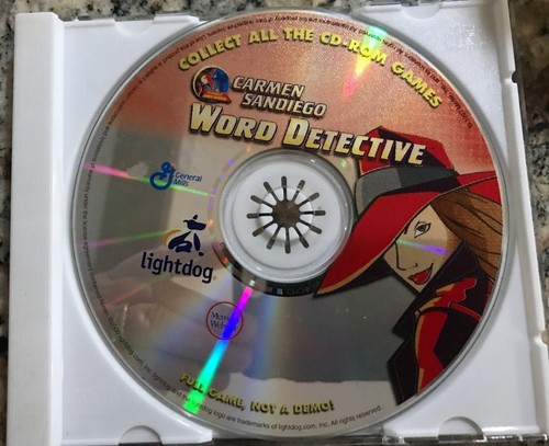 General Mills Lightdog PC Video Game CD - Carmen Sandiego Word ...