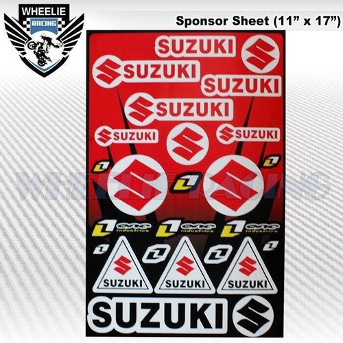 MOTOCROSS MOTORCYCLE DIRT BIKE ATV HELMET SPONSOR LOGO RACE STICKER ...