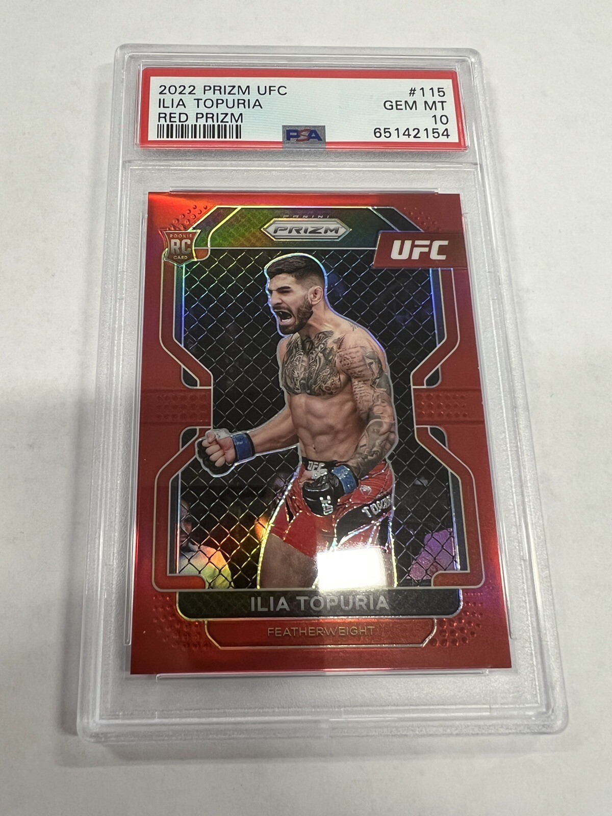 Ilia Topuria 2022 Prizm UFC #115 Red /299 PSA 10 Price Guide - Sports ...