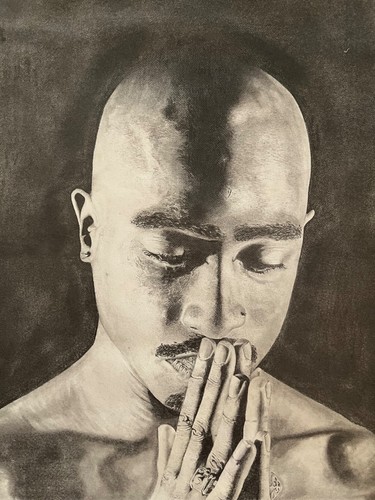 Realistic graphite pencil drawing of Tupac Shakur | eBay