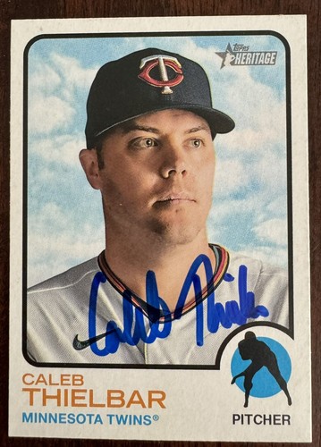 Caleb Thielbar Auto Signed 2022 Topps Heritage Minnesota Twins #413 IP ...