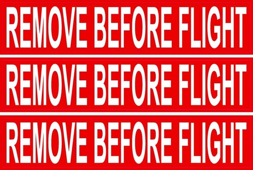 StickerTalk Remove Before Flight Stickers, 5 inches x 1 inches | eBay