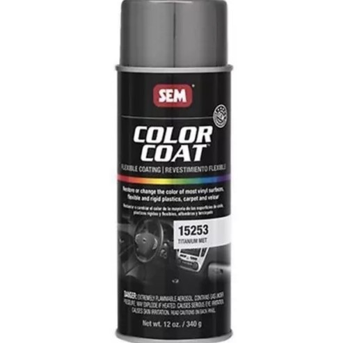 SEM Color Coat Titanium Metallic Vinyl Spray Auto Paint 12 oz. SEM 1525 ...